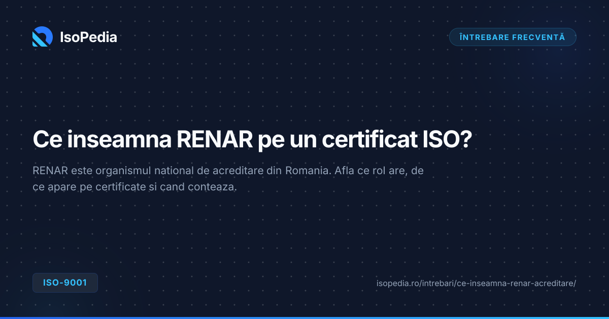 Ce inseamna RENAR pe un certificat ISO? | IsoPedia